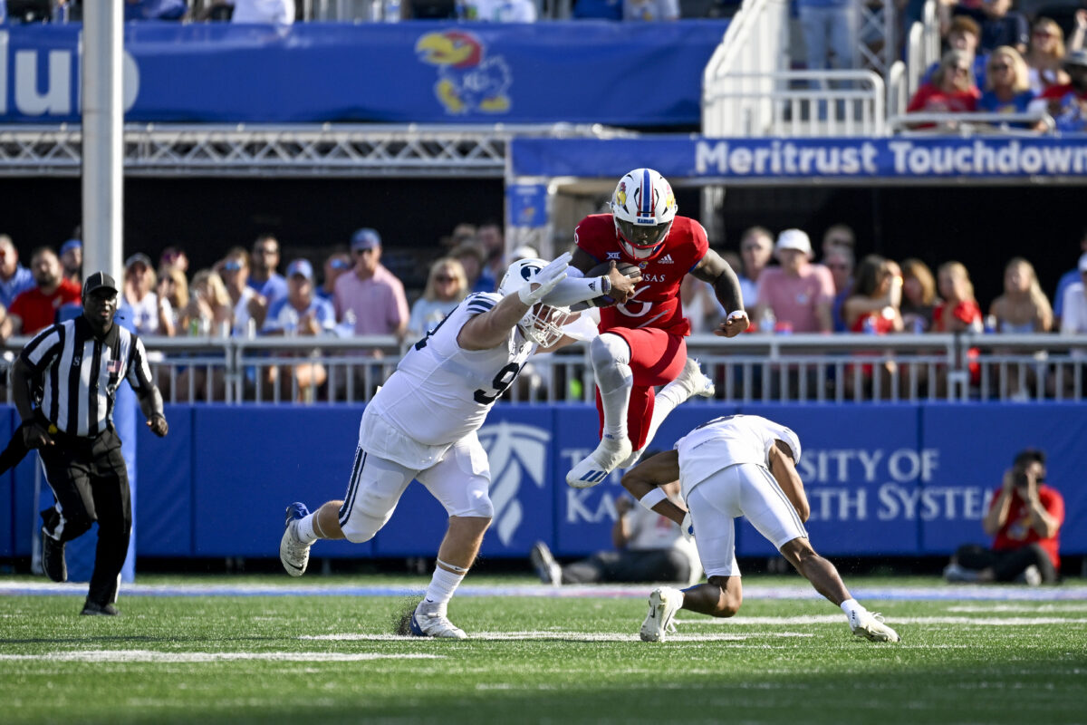 Jalon Daniels delivers as runner in KU’s conference win over BYU - KU ...